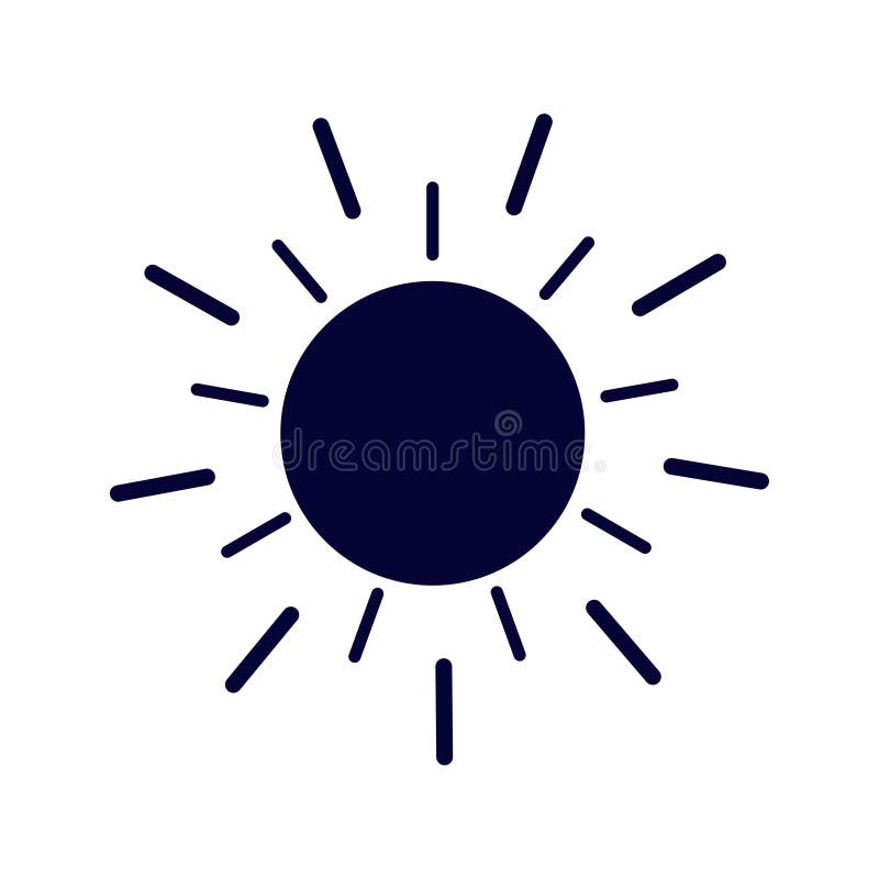 Sunshine weather icon stock vector. Illustration of element - 264881180