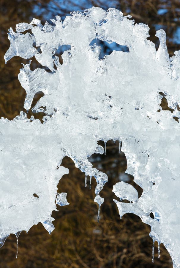 Sunshiny Melting Ice Figure. Stock Image - Image of abstract, outdoor ...