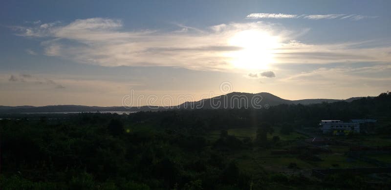 Sunsit Naturally Beautiful Seens Clouds Ankola India Stock Image ...