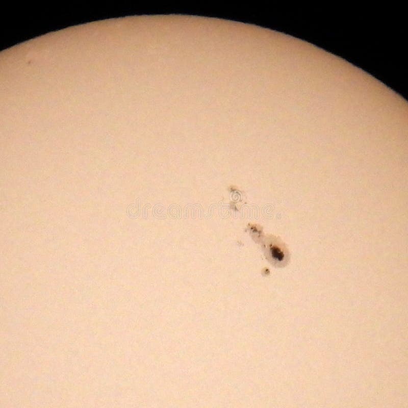 3590 Sunspot Closeup Small Sunspot Upper Left Stock Image - Image of ...