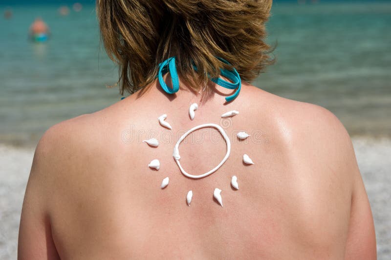 Suntan lotion at the beach stock image. Image of moisturizer - 43873969