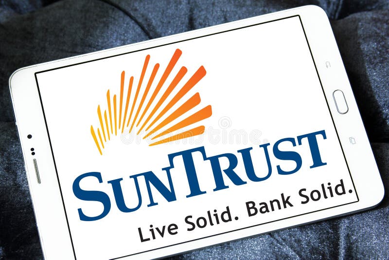 SunTrust bank logo editorial photography. Image of banking - 97120677