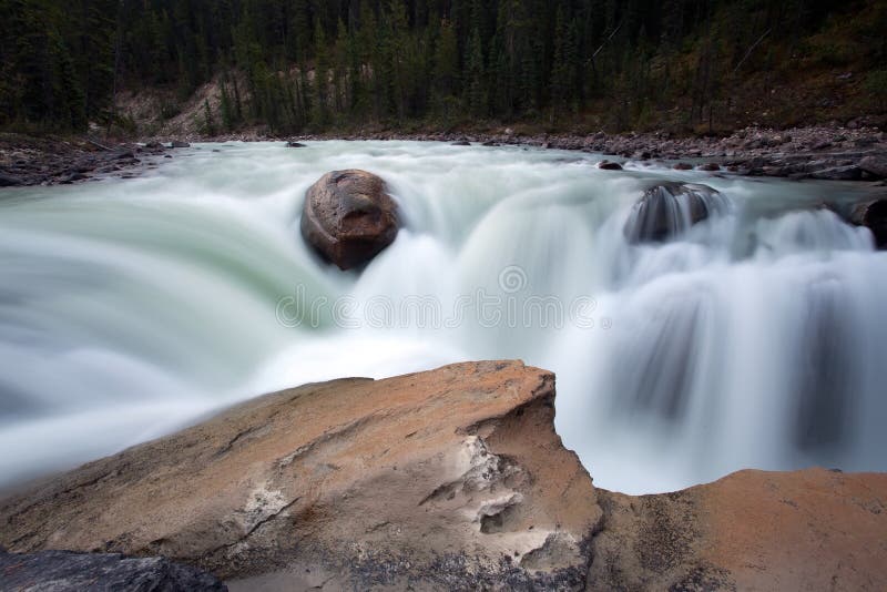 Sunwapta Falls stock photo. Image of sunrise, high, blue - 11395428