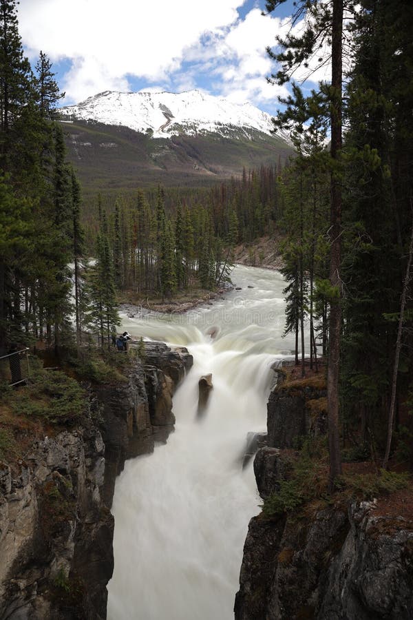 Sunwapta Falls - Alberta, Canada Stock Photo - Image of rock, autumn ...
