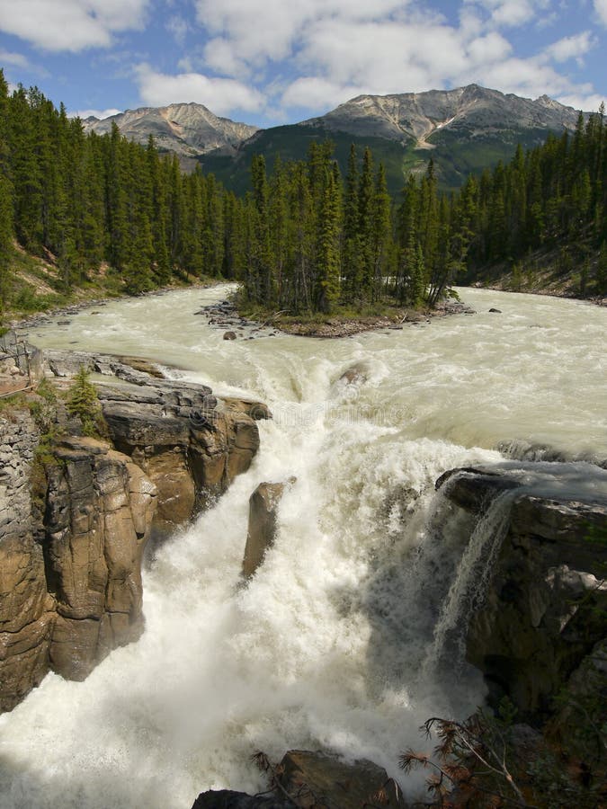 Sunwapta Falls stock photo. Image of grand, beauty, nature - 59620532
