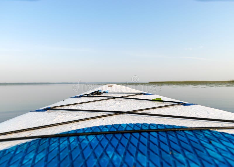 Sup Board in the Lake, Summer Landscape on the Lake, Calm Lake Water ...