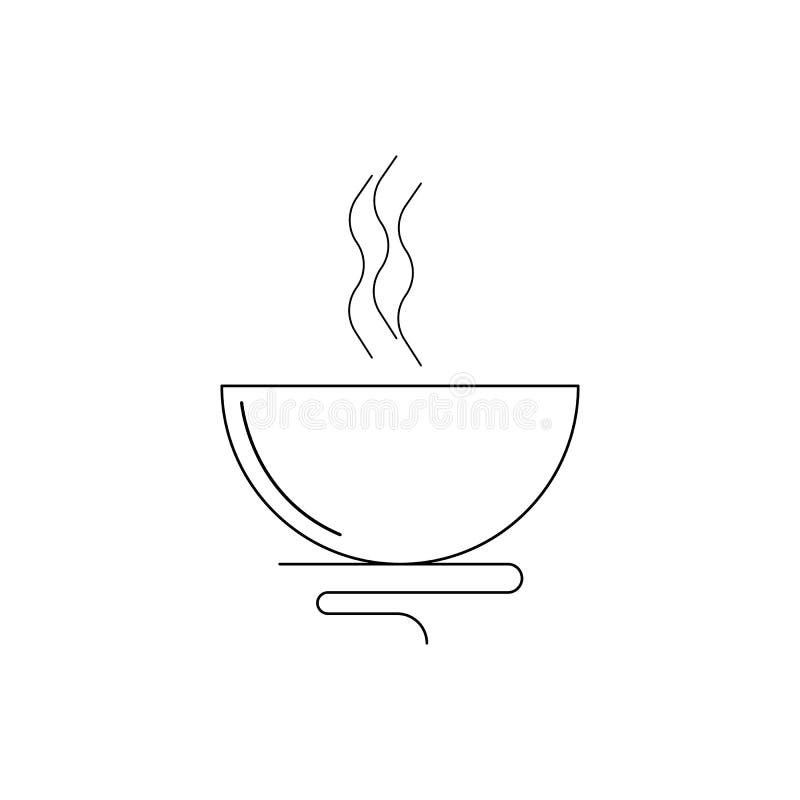 Sup Bowl with Food Icon Soup Symbol Stock Illustration - Illustration ...