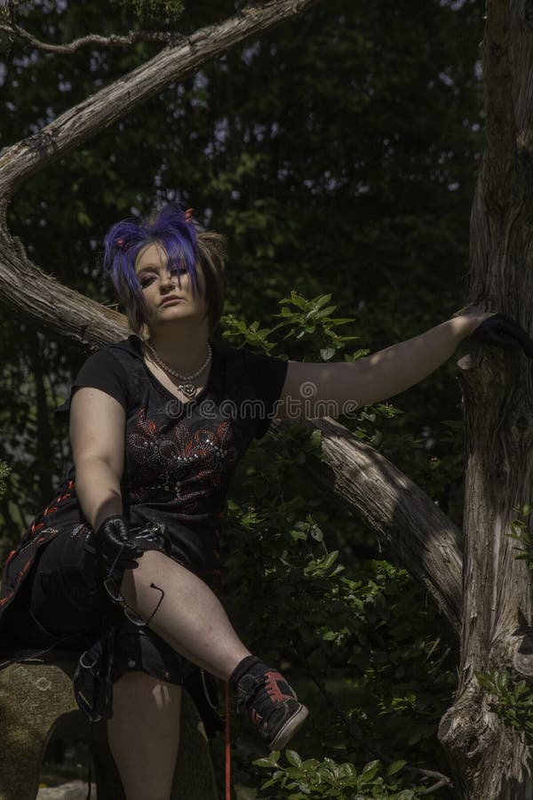 Edgy gothic girl stock image. Image of girl, goth, punk - 44235549