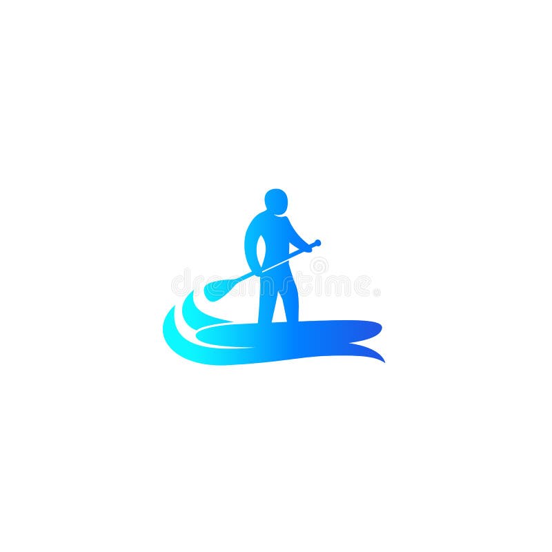 SUP, Stand Up Paddle Surf Board Logo Stock Vector - Illustration of ...