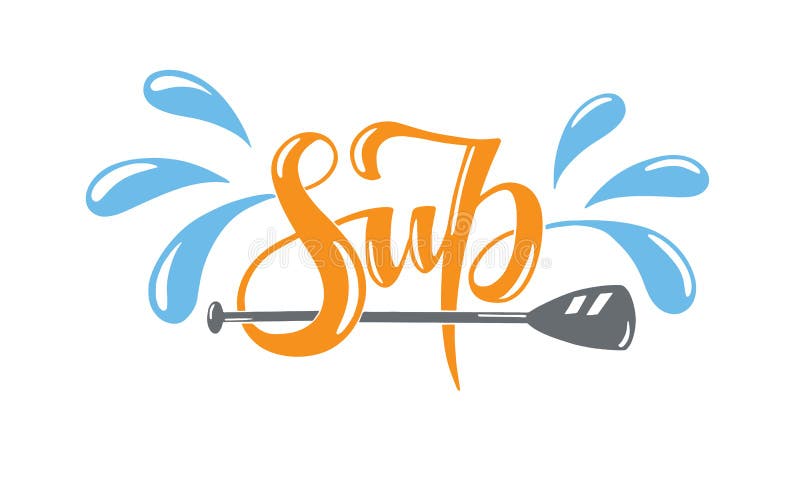 Sup Surf Lettering Isolations Sport Stock Vector - Illustration of ...