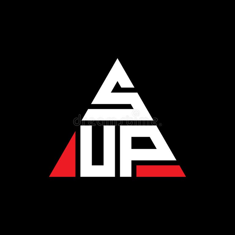 SUP Triangle Letter Logo Design with Triangle Shape. SUP Triangle Logo ...