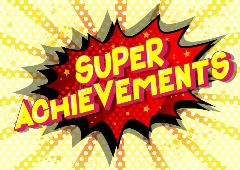 Super Achievements - Comic Book Style Words. Stock Vector ...