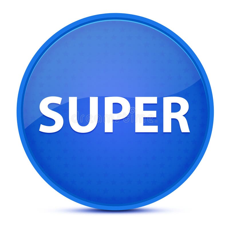 Super Aesthetic Glossy Blue Round Button Abstract Stock Illustration ...