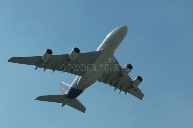 Super Airbus A380 stock image. Image of airplane, travel - 314185
