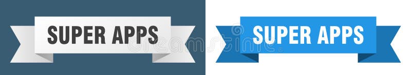 Super Apps Ribbon. Super Apps Isolated Paper Sign. Banner Stock Vector ...