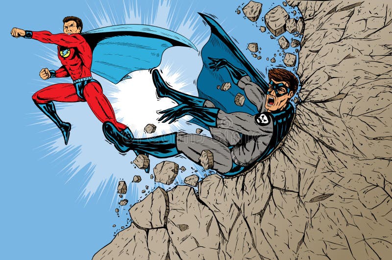 Super Battle stock vector. Illustration of comic, punch - 31938448