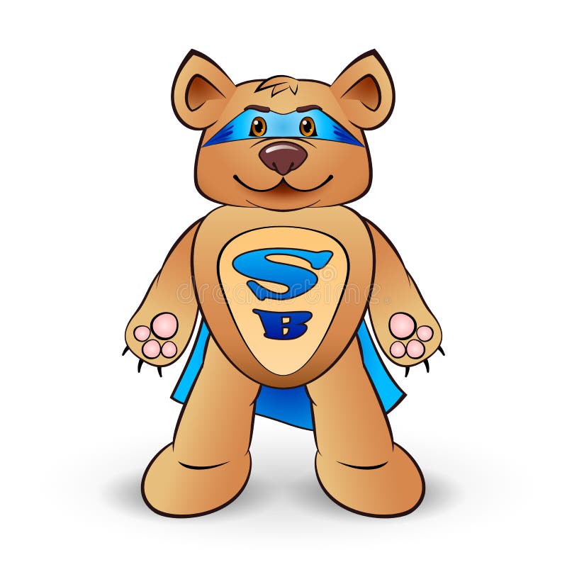 Super Bear stock vector. Illustration of simple, cloud - 19448268