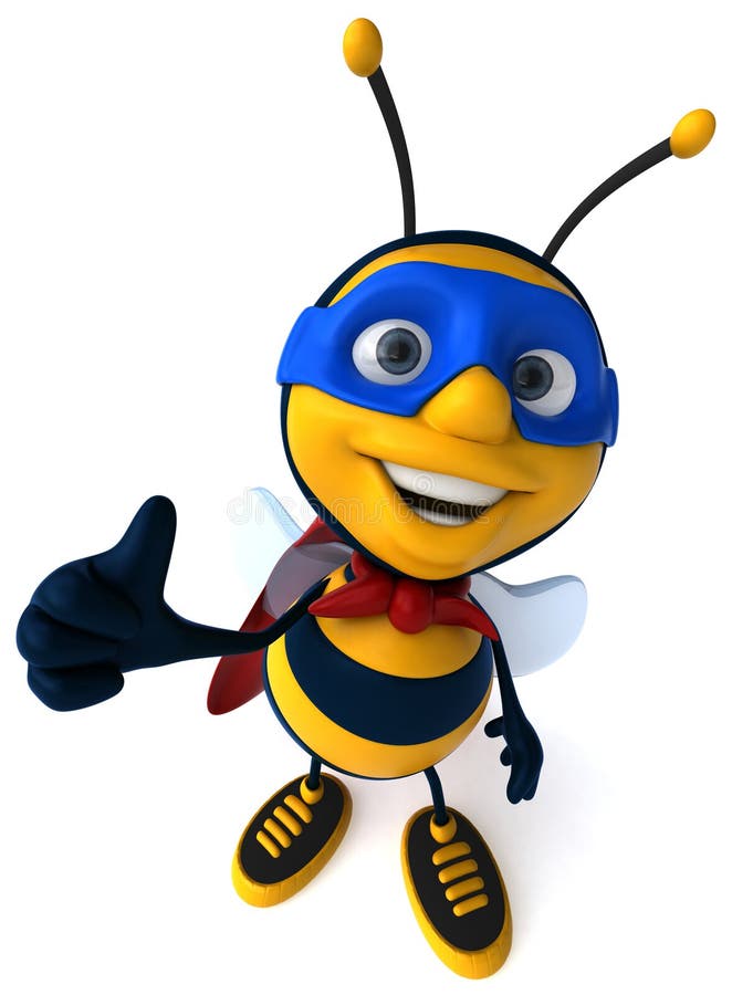 3D Cute Bee stock illustration. Illustration of yellow - 20382487