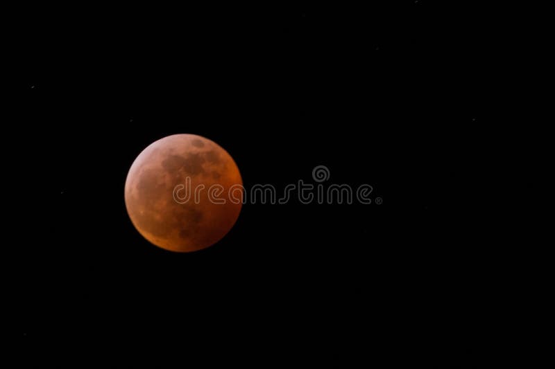Super Blood Wolf Moon 1 20 2019 Stock Image - Image of night, hour ...