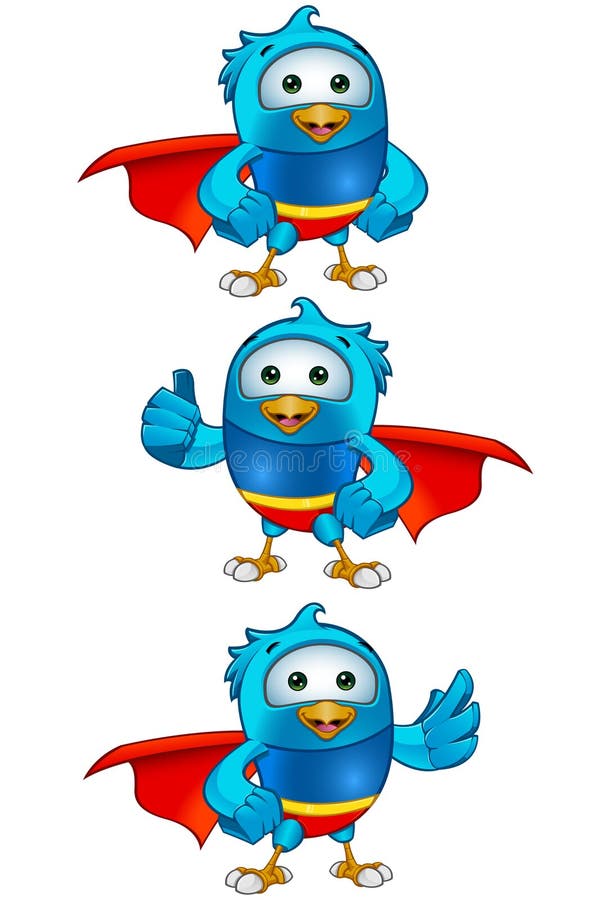 Super Blue Bird - Set 1 stock vector. Illustration of blue - 29436548