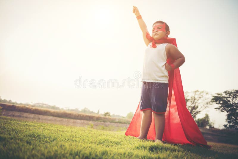 Super Boy Standing Show Power Strong Stock Image - Image of success ...