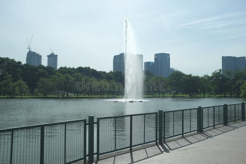 Spring Water at the Pool of Wachirabenchathat Park Editorial ...