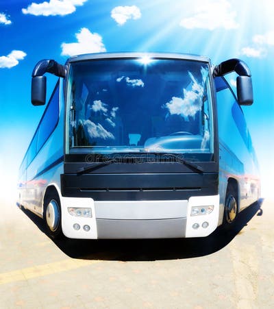 Super bus stock image. Image of sunlight, angle, shine - 6816773