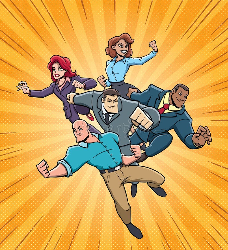 Super Business Team To Resque Stock Vector - Illustration of leadership ...