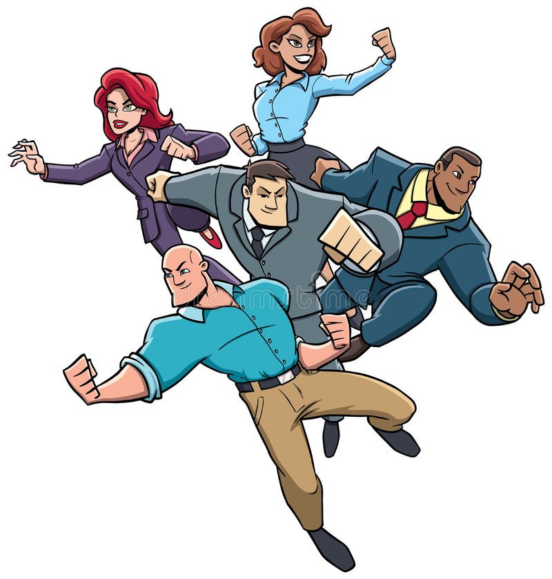 Super Business Team on White Stock Vector - Illustration of ethnicity ...
