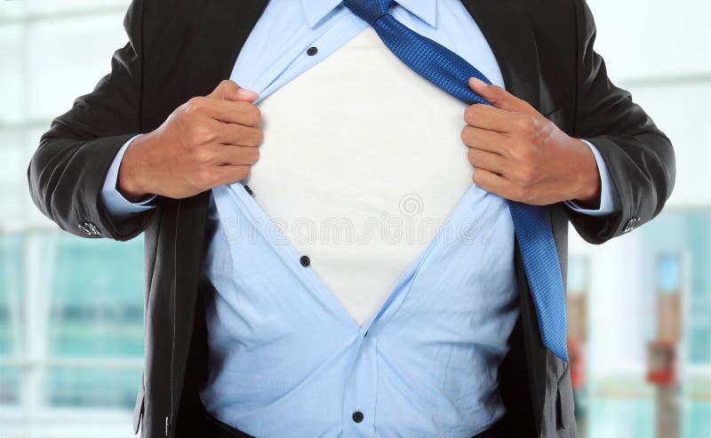 Business superhero stock image. Image of open, chest - 12335771