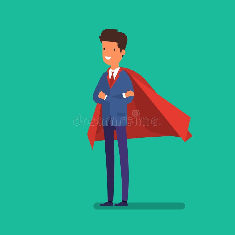 Super Businessman Business Concept Illustration Stock Vector