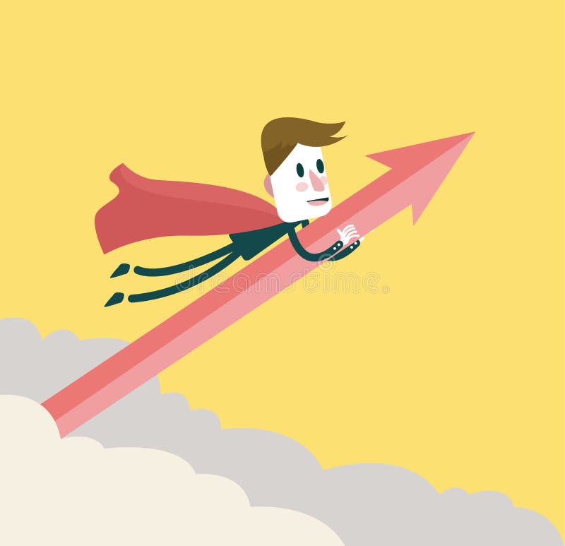 Drop of Water Super Hero with Cape Stock Vector - Illustration of ...