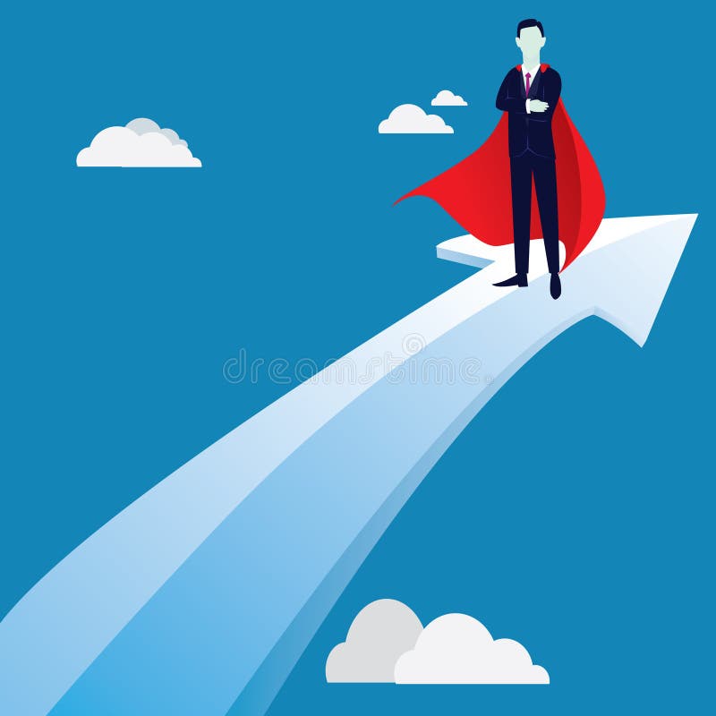 Super Businessman stock vector. Illustration of leadership - 108580955