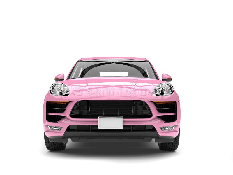 Super Candy Pink Modern Cool SUV - Front View Editorial Image ...