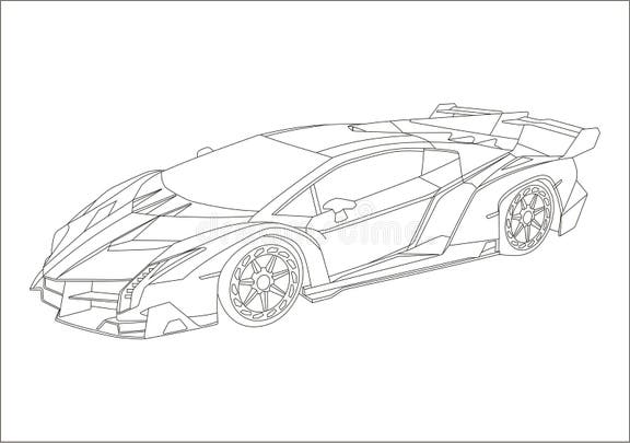 Super Car Coloring Stock Illustrations – 125 Super Car Coloring Stock ...