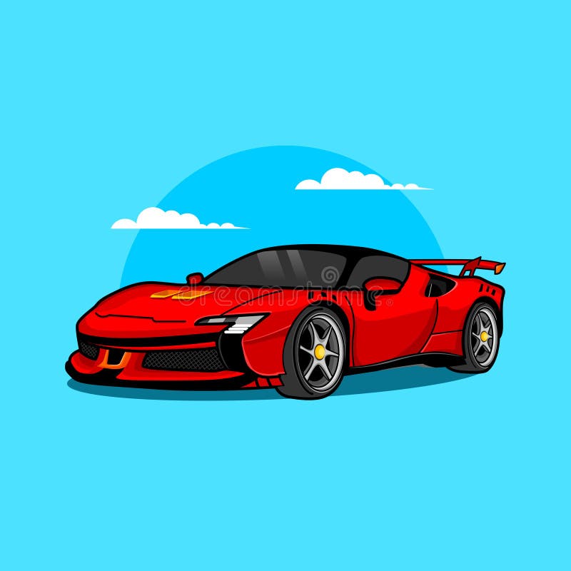 Super Car Design Illustration Cartoon Stock Illustration - Illustration ...