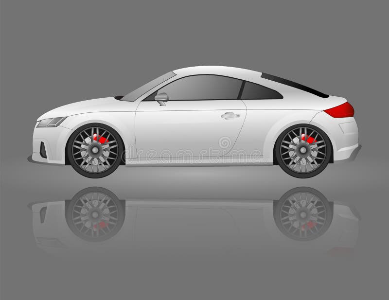 Super Car Realistic Art Side View. Generic Automobile Stock Vector ...