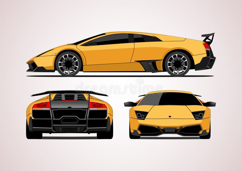 Lamborghini Side View Stock Illustrations – 35 Lamborghini Side View ...