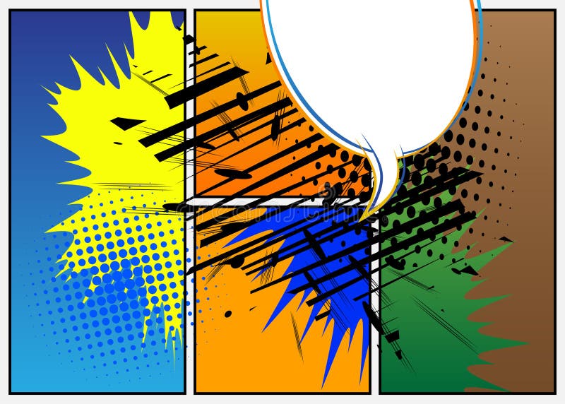 Super Cartoon Abstract Background, Comic Book Page Layout Backdrop ...