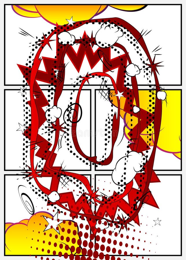 Super Cartoon Abstract Background, Comic Book Page Layout Backdrop ...