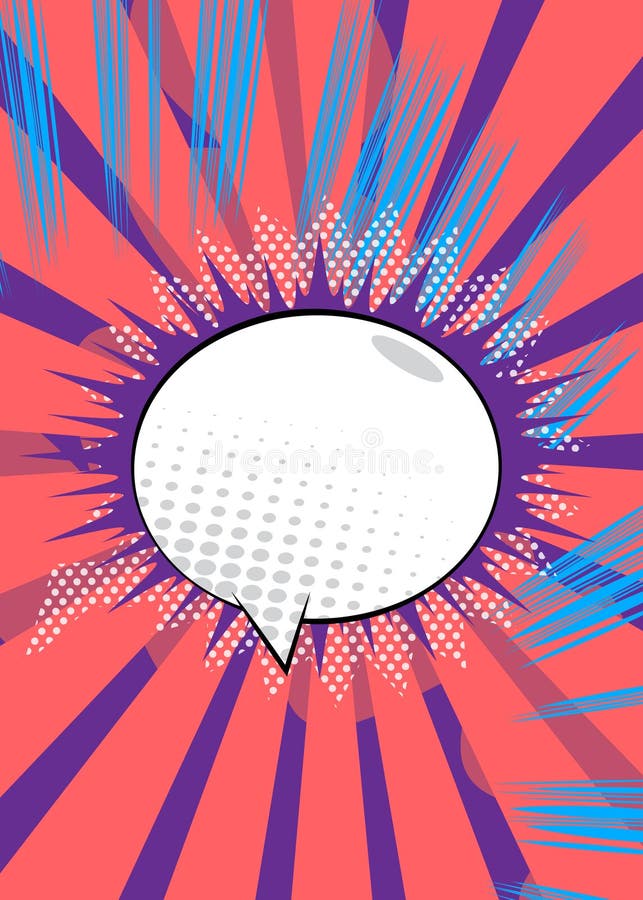 Super Cartoon Abstract Background, Comic Book Speech Bubble Backdrop ...