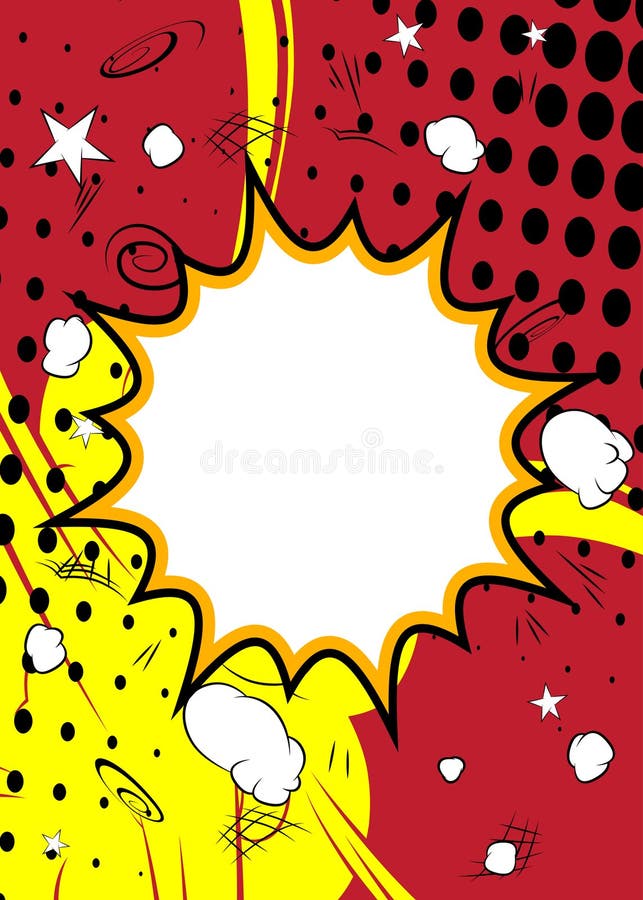 Super Cartoon Abstract Background, Comic Book Speech Bubble Backdrop ...