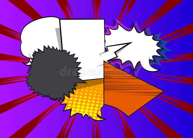 Super Cartoon Background, Comic Book Abstract Backdrop. Retro Vector ...