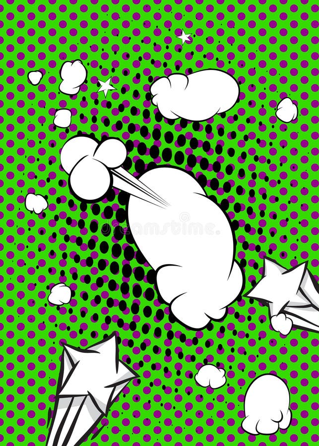 Super Cartoon Background, Comic Book Abstract Backdrop. Retro Vector ...