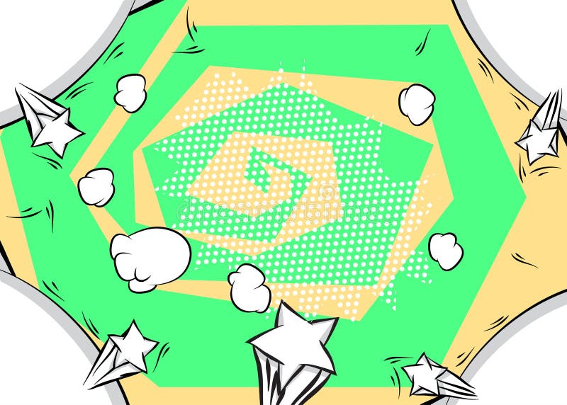 Super Cartoon Background, Comic Book Abstract Backdrop. Retro Vector ...