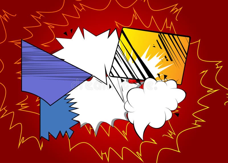 Super Cartoon Background, Comic Book Abstract Backdrop. Retro Vector ...