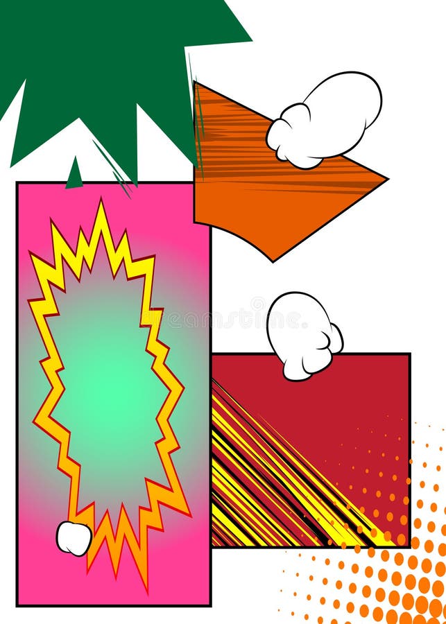 Super Cartoon Background, Comic Book Abstract Page Layout Backdrop ...