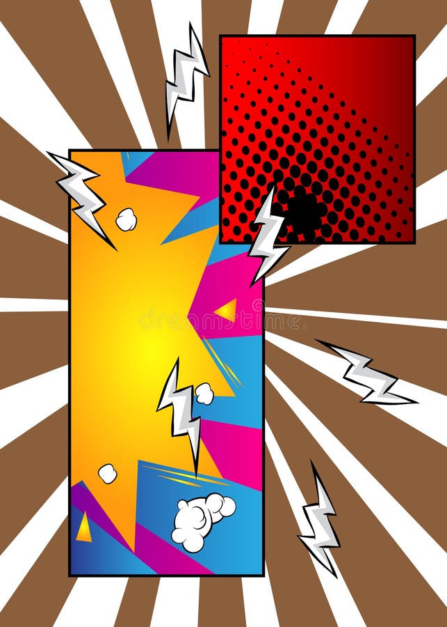 Super Cartoon Background, Comic Book Abstract Page Layout Backdrop ...