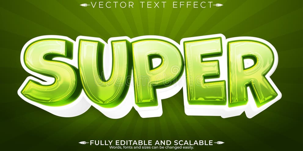 Super Cartoon Text Effect Editable Comic and Funny Text Style Stock ...