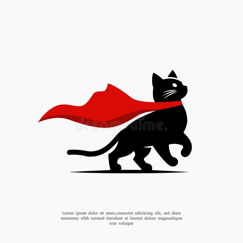 Super Cat Vector Logo Design Template Stock Vector - Illustration of ...